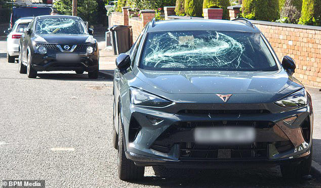 More than 40 parked cars have their windows smashed in with a crowbar ...