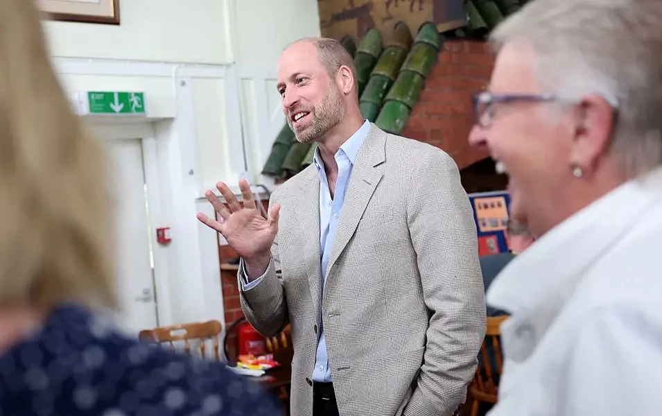 Prince William comforts emotional mental health charity user