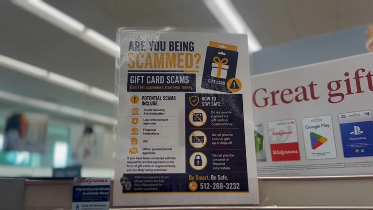 Kyle police launch campaign amid rise in gift card scams across Central ...