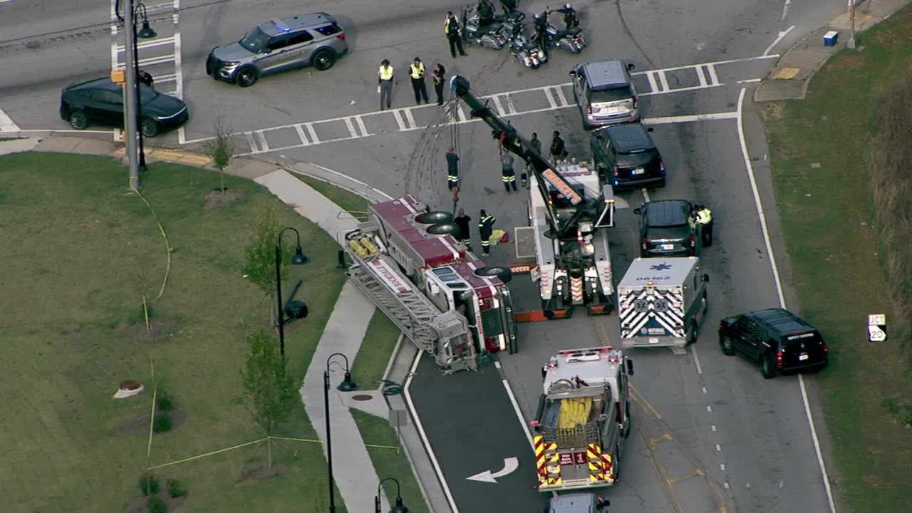 Rockdale County firefighter dies after fire truck overturns in crash