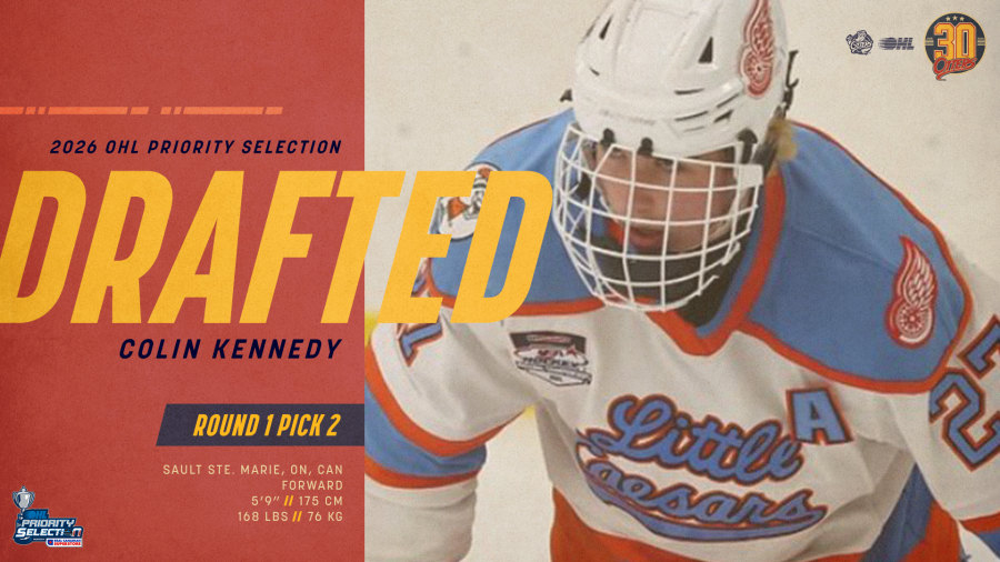 Otters select forward Colin Kennedy second overall in 2026 OHL Priority ...