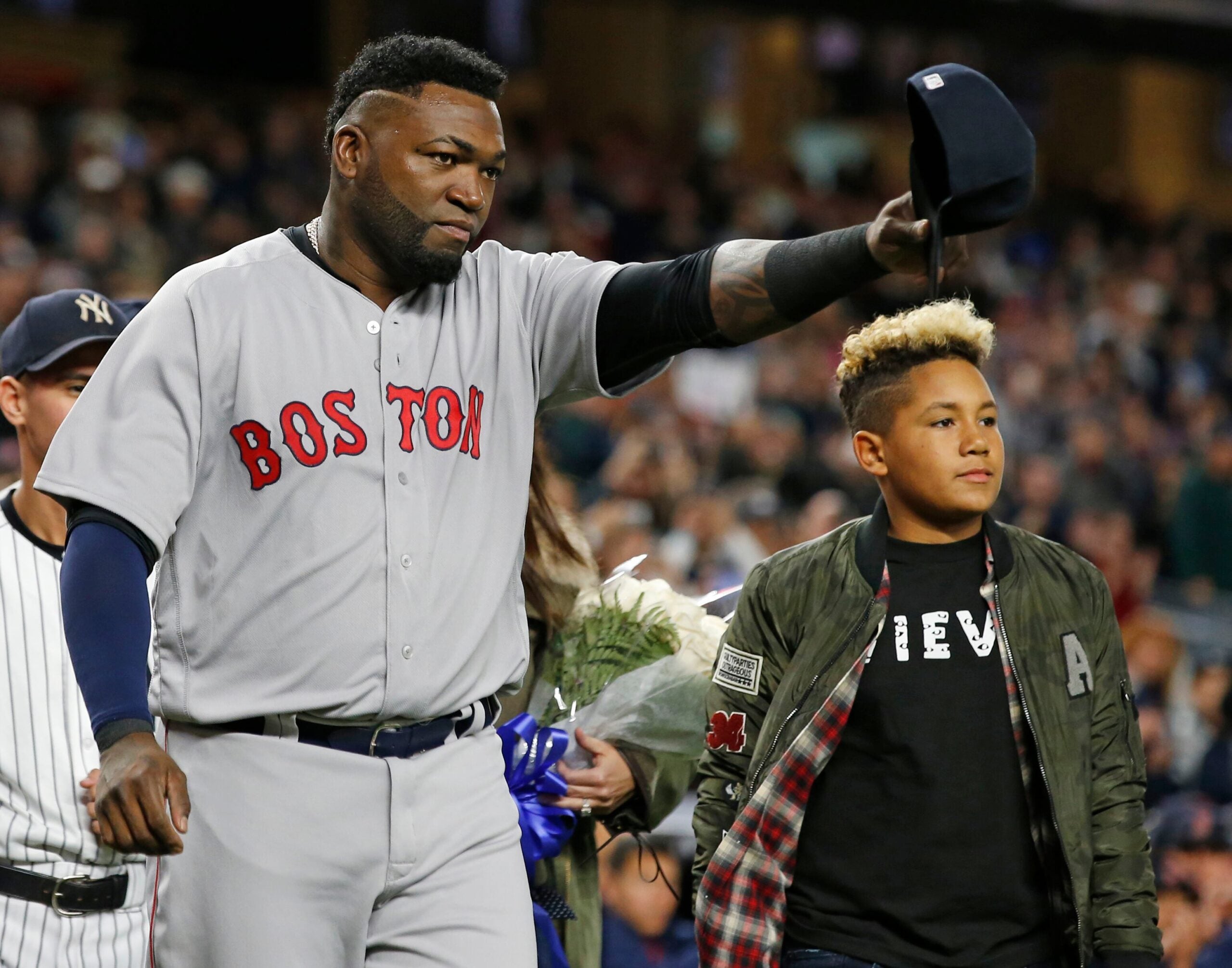 Watch: David Ortiz’s son, D’Angelo, hits first Red Sox home run