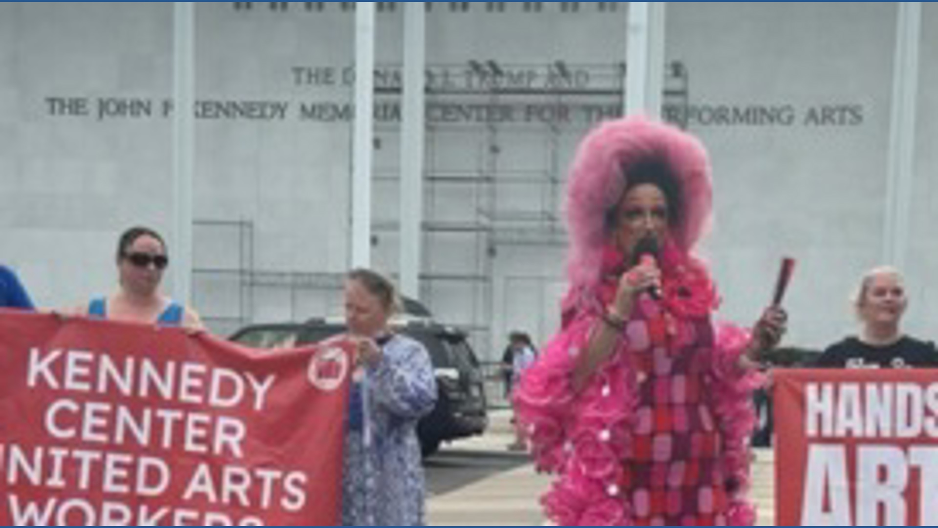 Rally held outside Kennedy Center