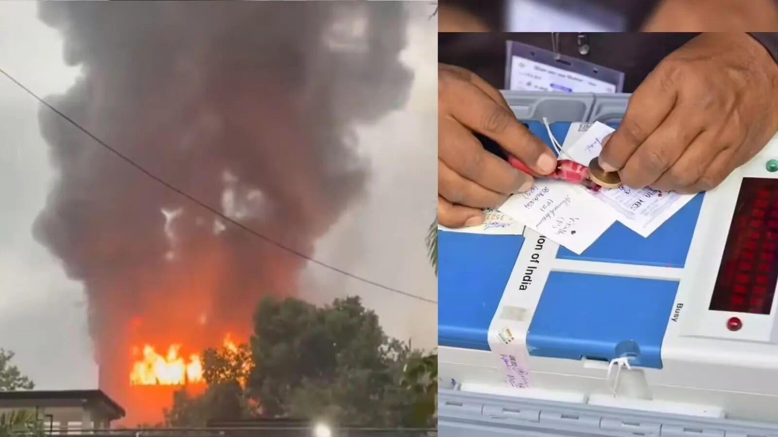 Kolkata government building fire destroys 4,000 EVMs; minister suspects ...