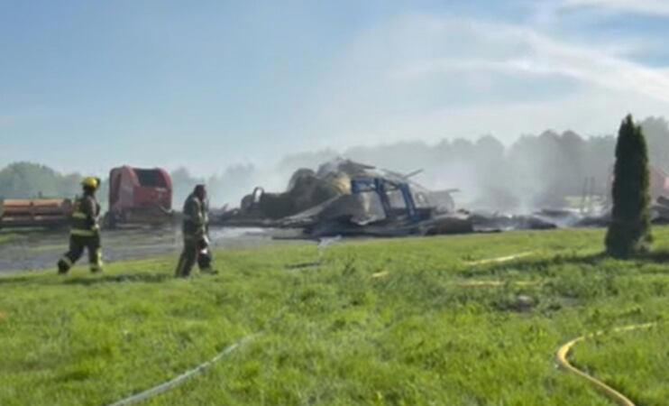 North Country barn destroyed in fire