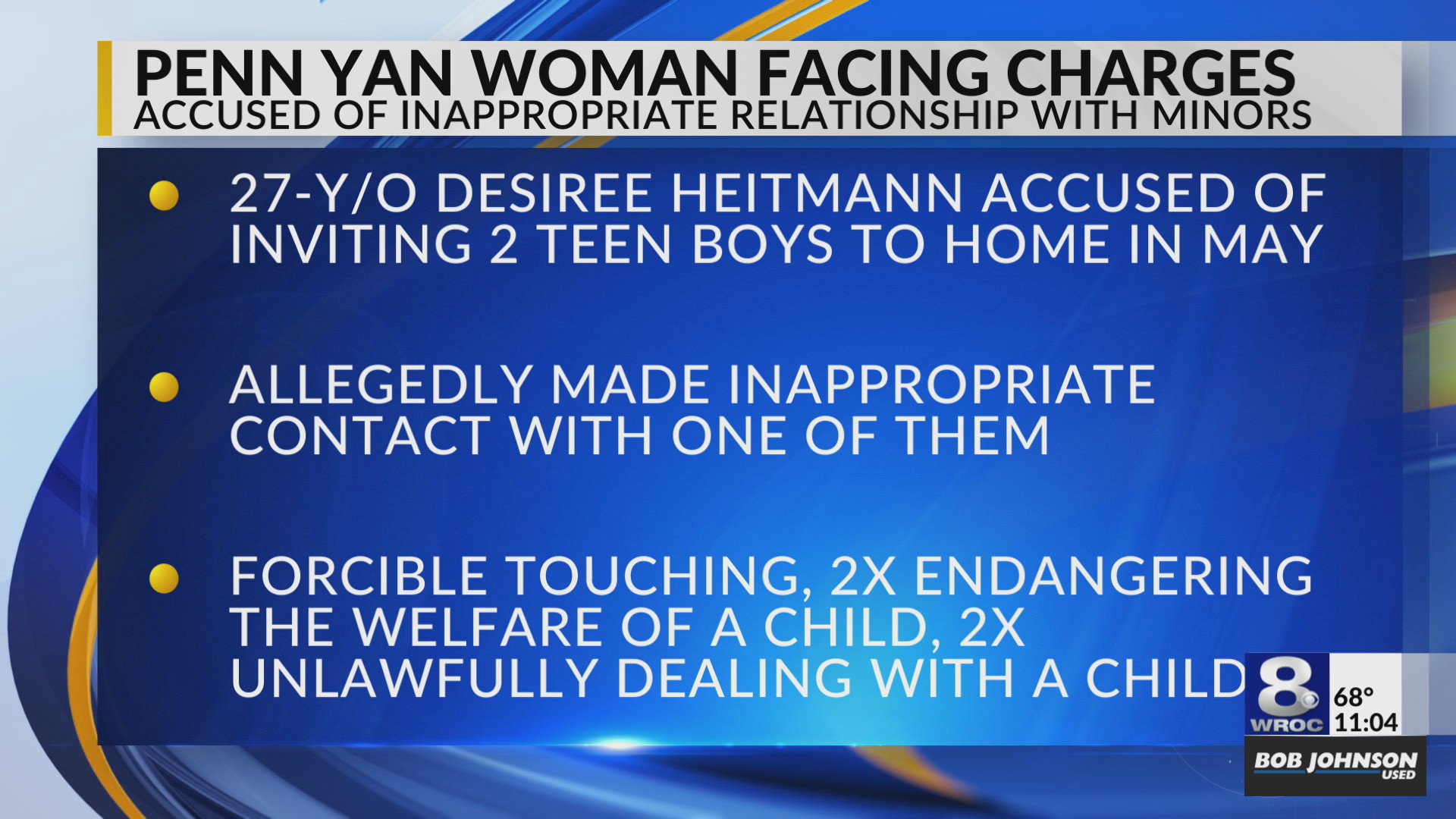 Penn Yan woman accused of inappropriate relationship with minors