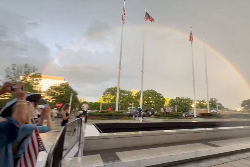 Double rainbow appears outside Kennedy Center just as Trump loses fight ...
