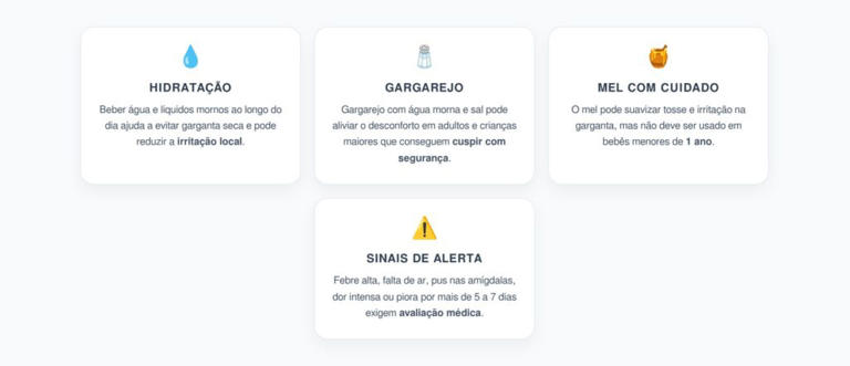 Dor de garganta em casa: o que realmente ajuda a aliviar sem promessas ...
