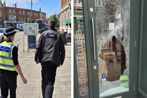 Another shop window smashed in Southbourne as police say still no arrests