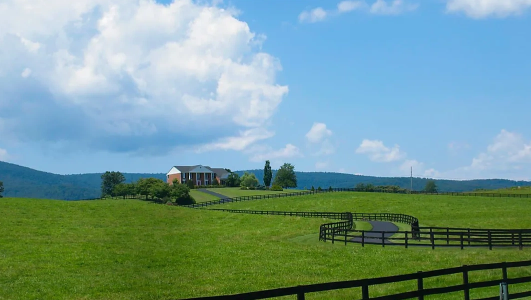 Farmhouse with scenic porches and rural charm
