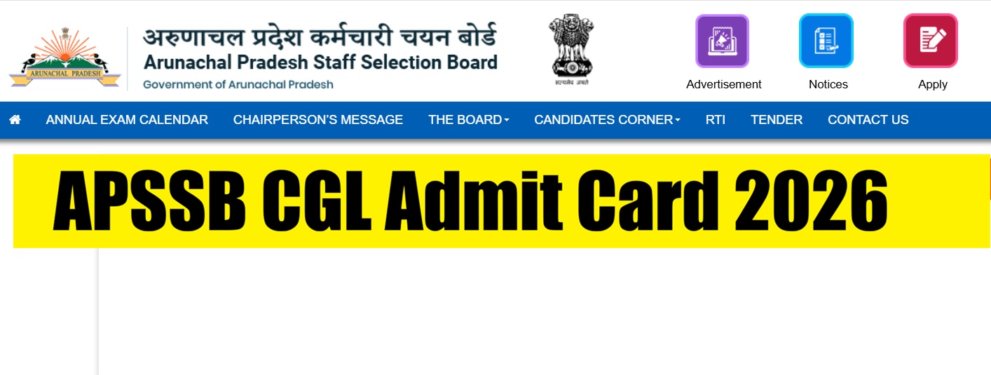 APSSB CGL admit card 2026 at apssb.nic.in: Download hall ticket PDF ...