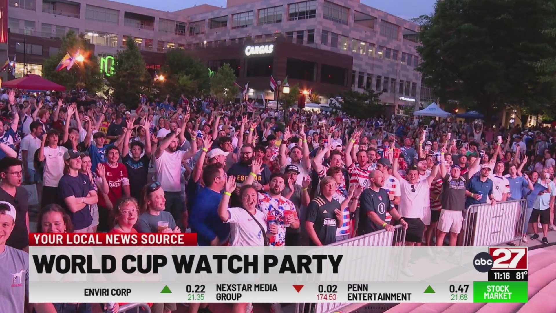 Crowds pack World Cup watch party in Lancaster