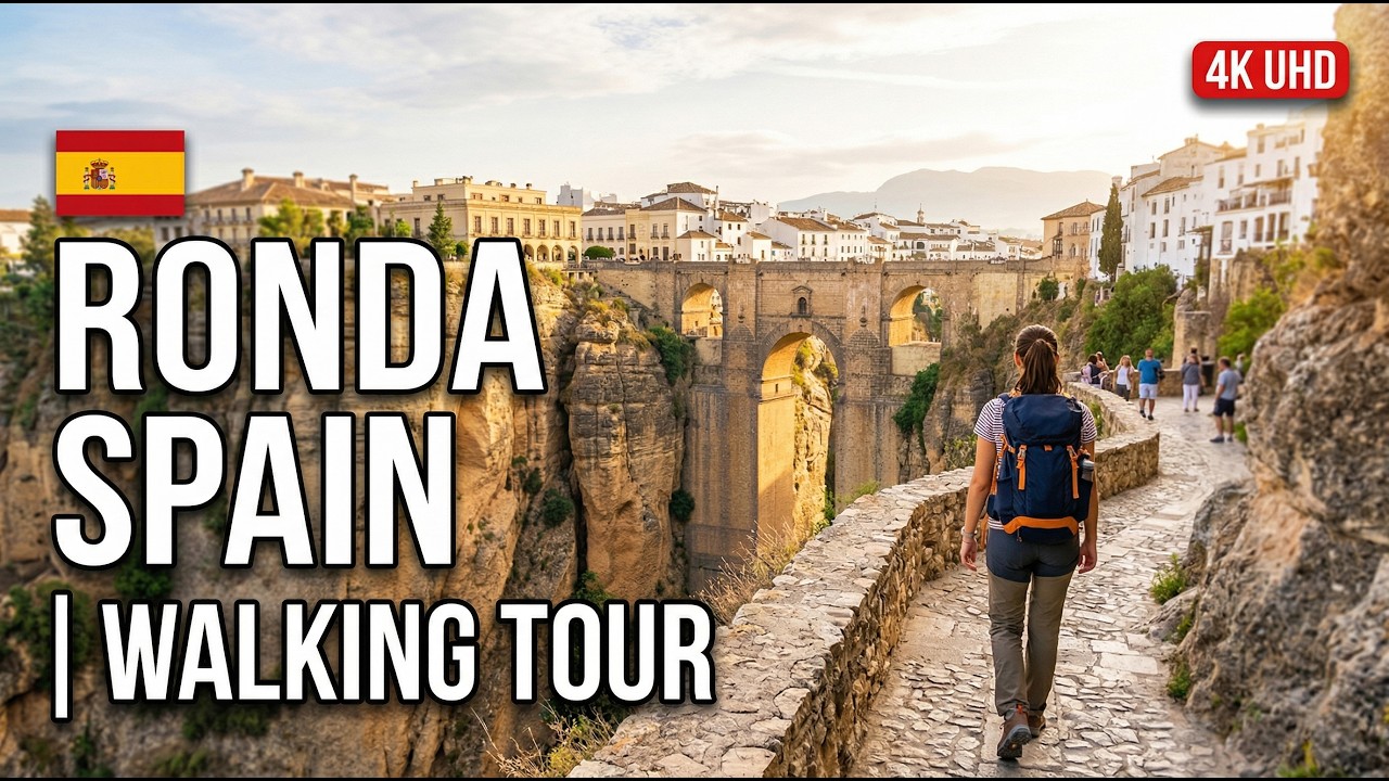 Ronda walking tour 4K – Amazing cliffside city in Spain [Andalusia]