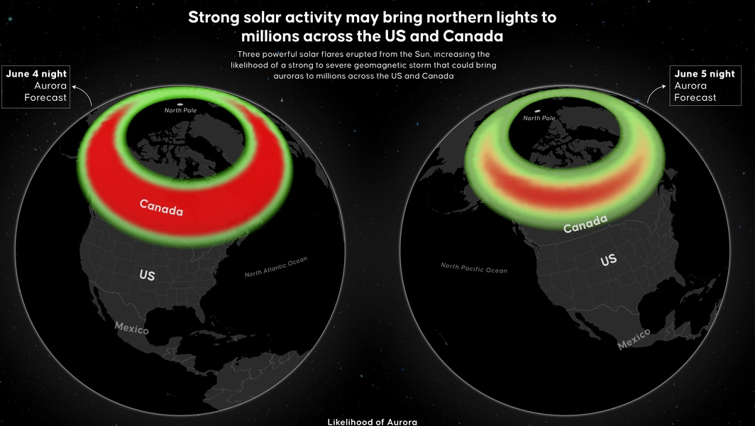 Aurora forecasts and viewing across the US