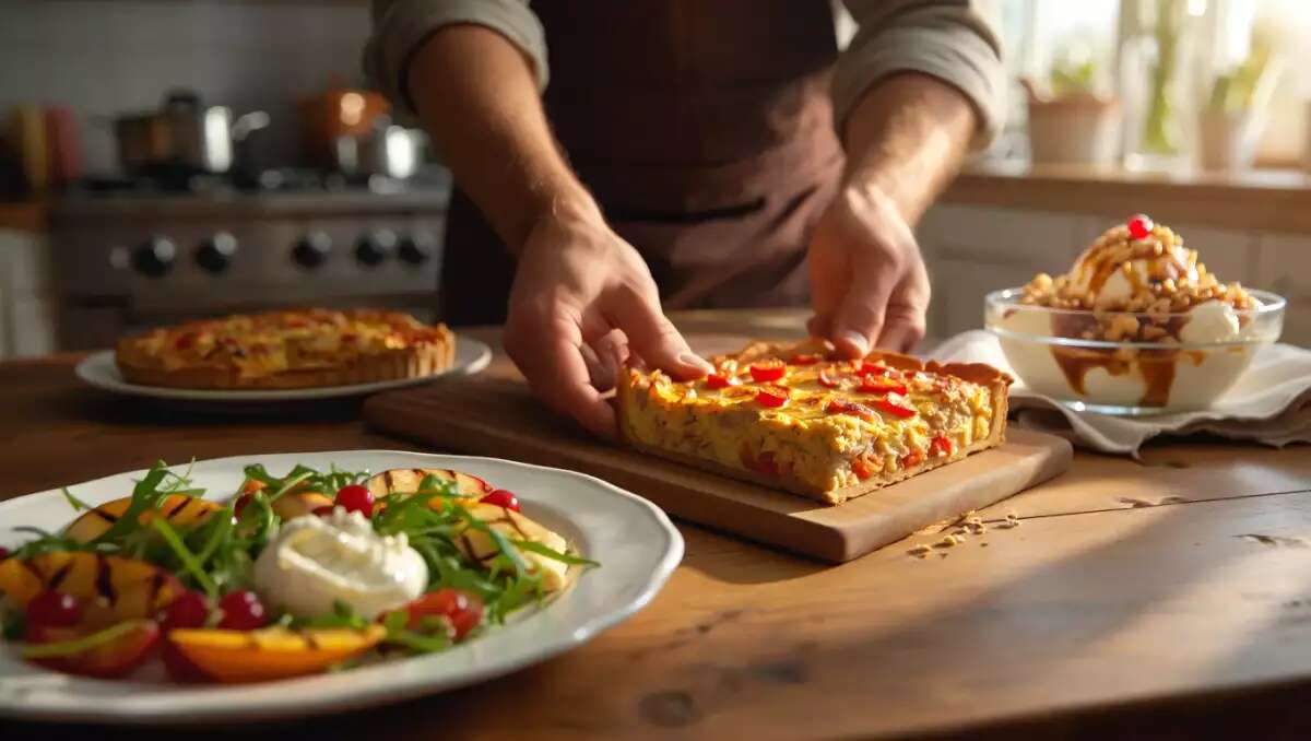 Menú diario, 13 de junio: ensalada templada, quiche de atún y sundae ...