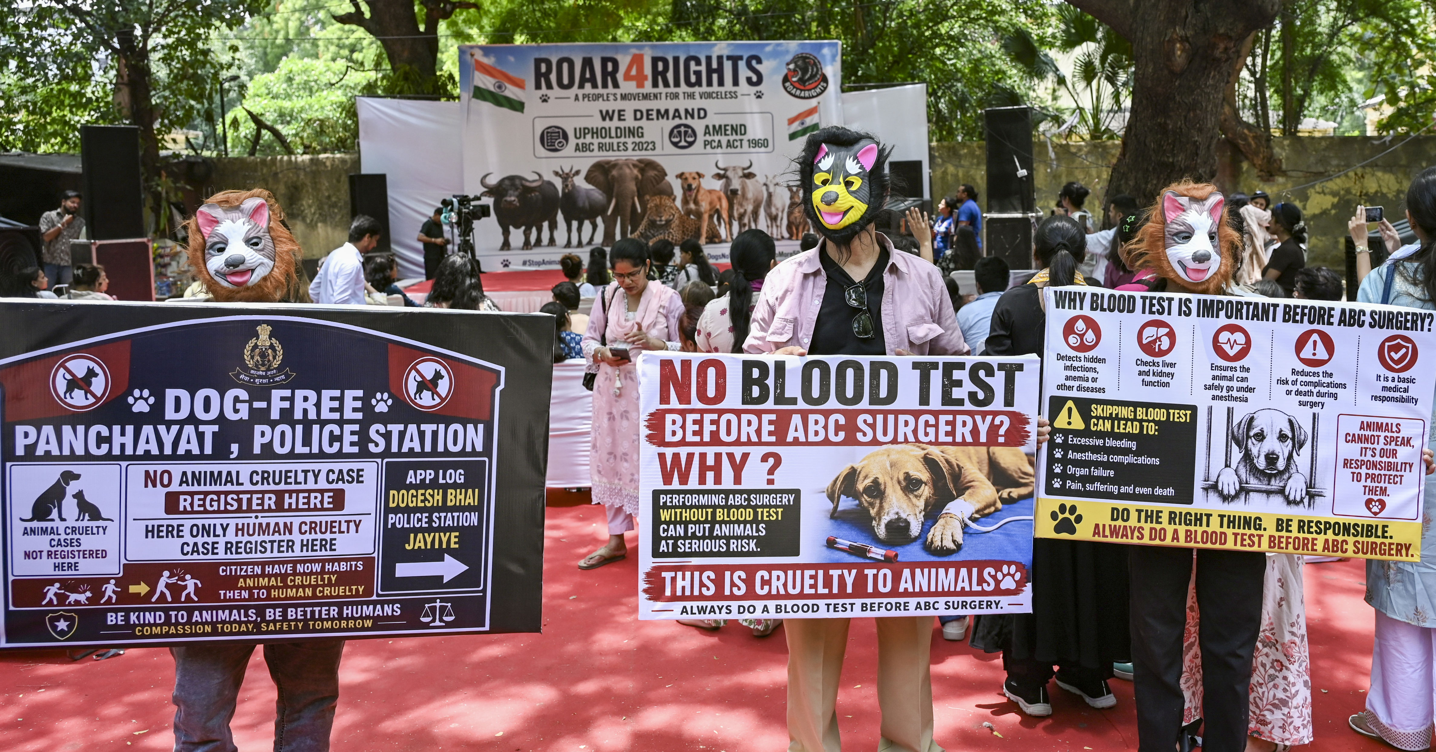 Delhi: Animal activists protest against illegal relocation of community ...