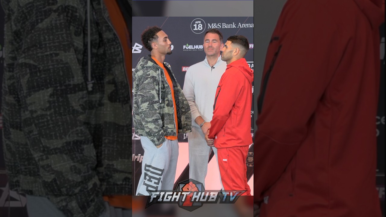 Ben Whittaker sizes up Suarez during intense final presser face-off