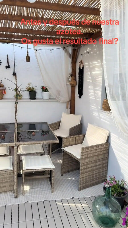 Esta terraza era un nido de palomas, pero después de esta reforma sin ...