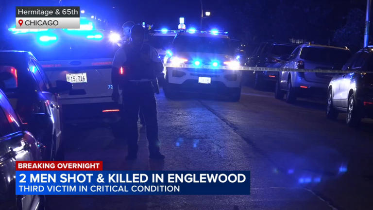 Drive-by shooter kills two men, critically injures woman outside of ...