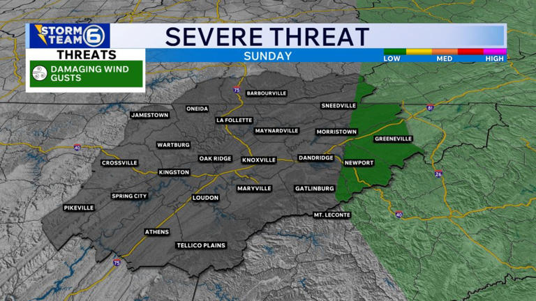 Knoxville weather: Hot Saturday, storms Sunday