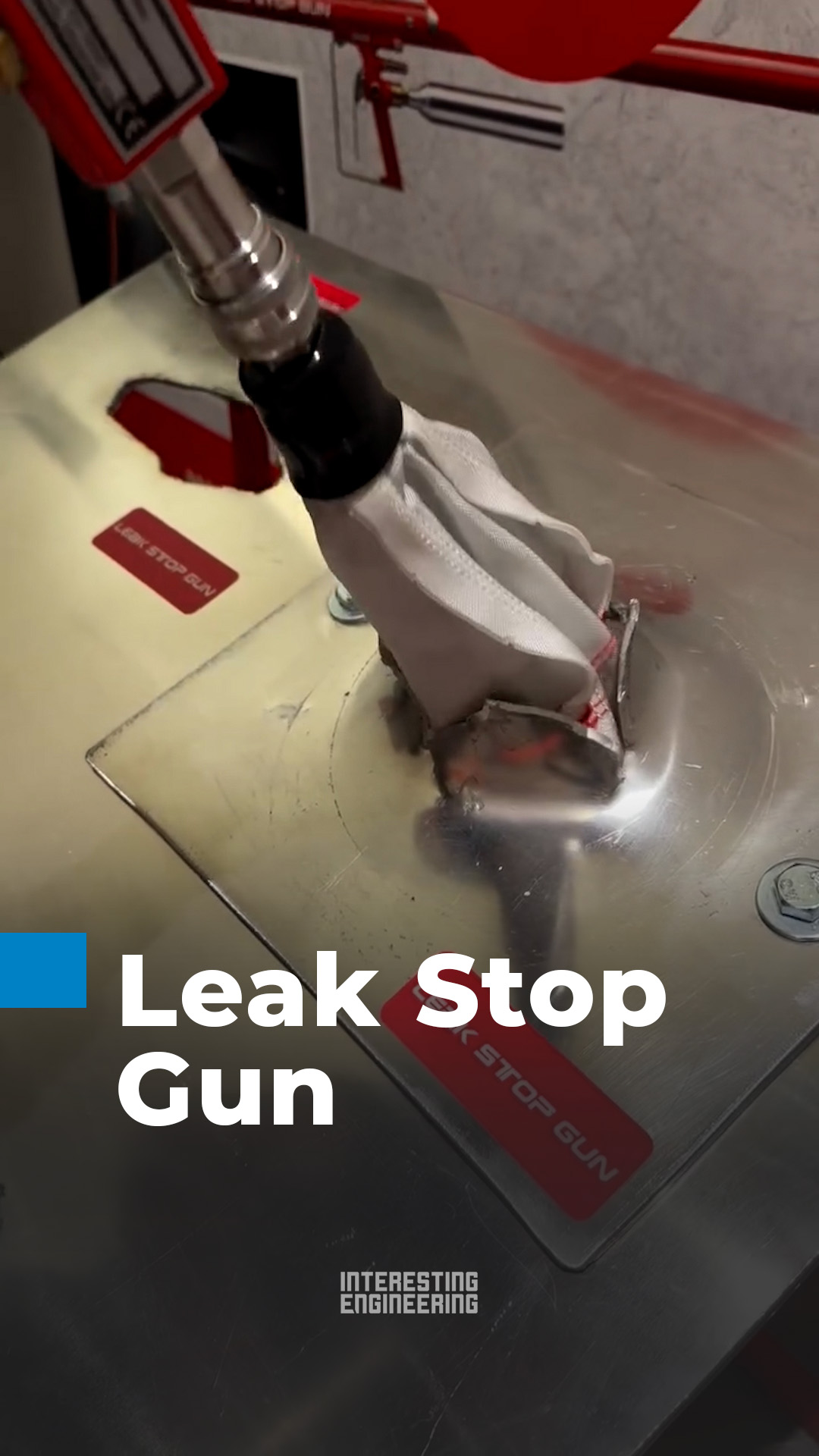 This tool seals a leaking pipe in seconds without shutting off flow