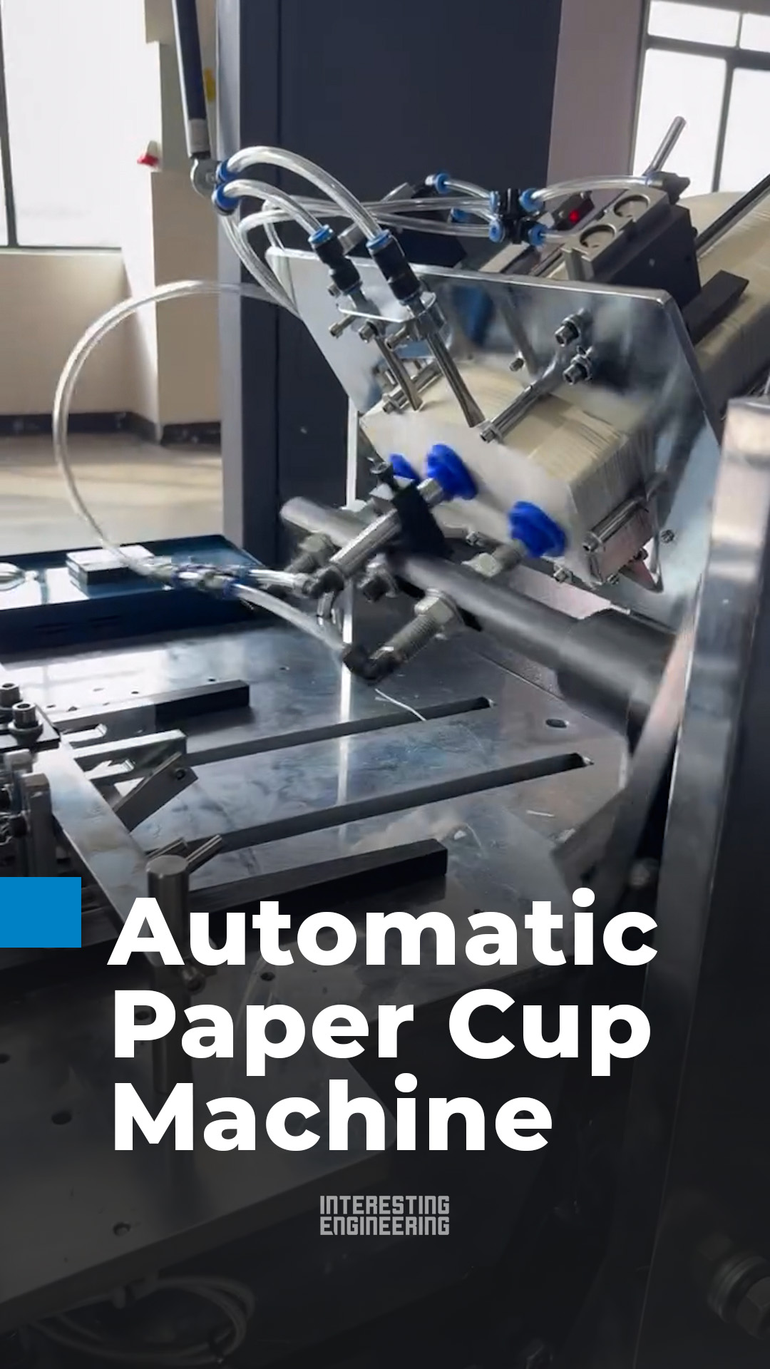 This machine makes up to 180 paper cups per minute