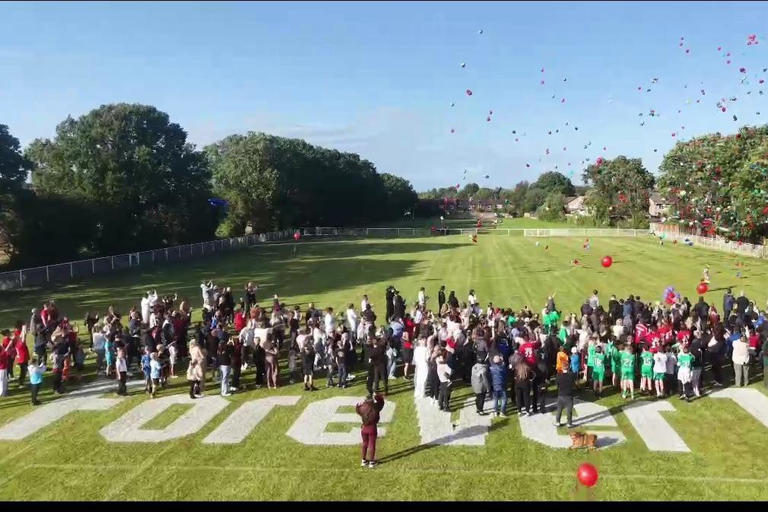Hundreds turn out for balloon release at Charnock Richard FC for Cole ...