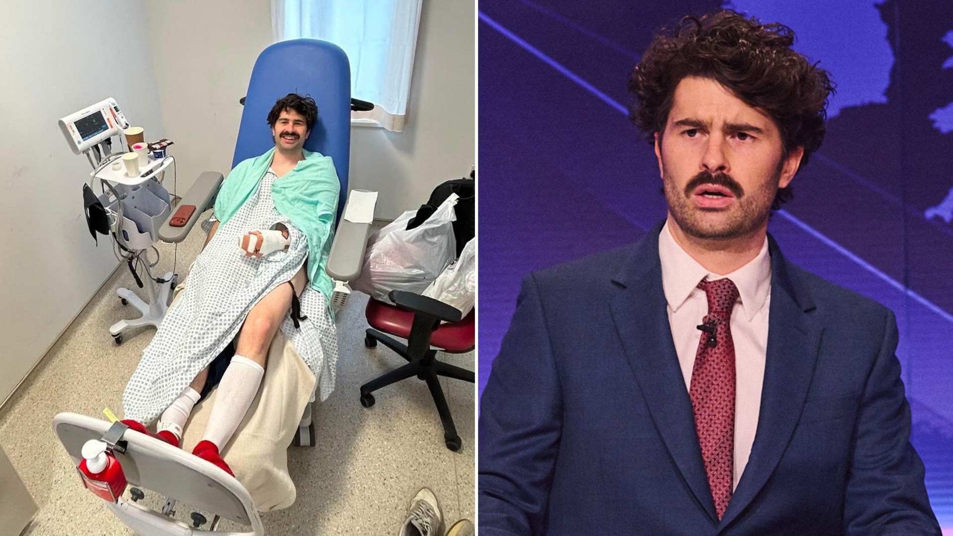 SNL UK star Paddy Young rushed to hospital after lacerating his hand ...