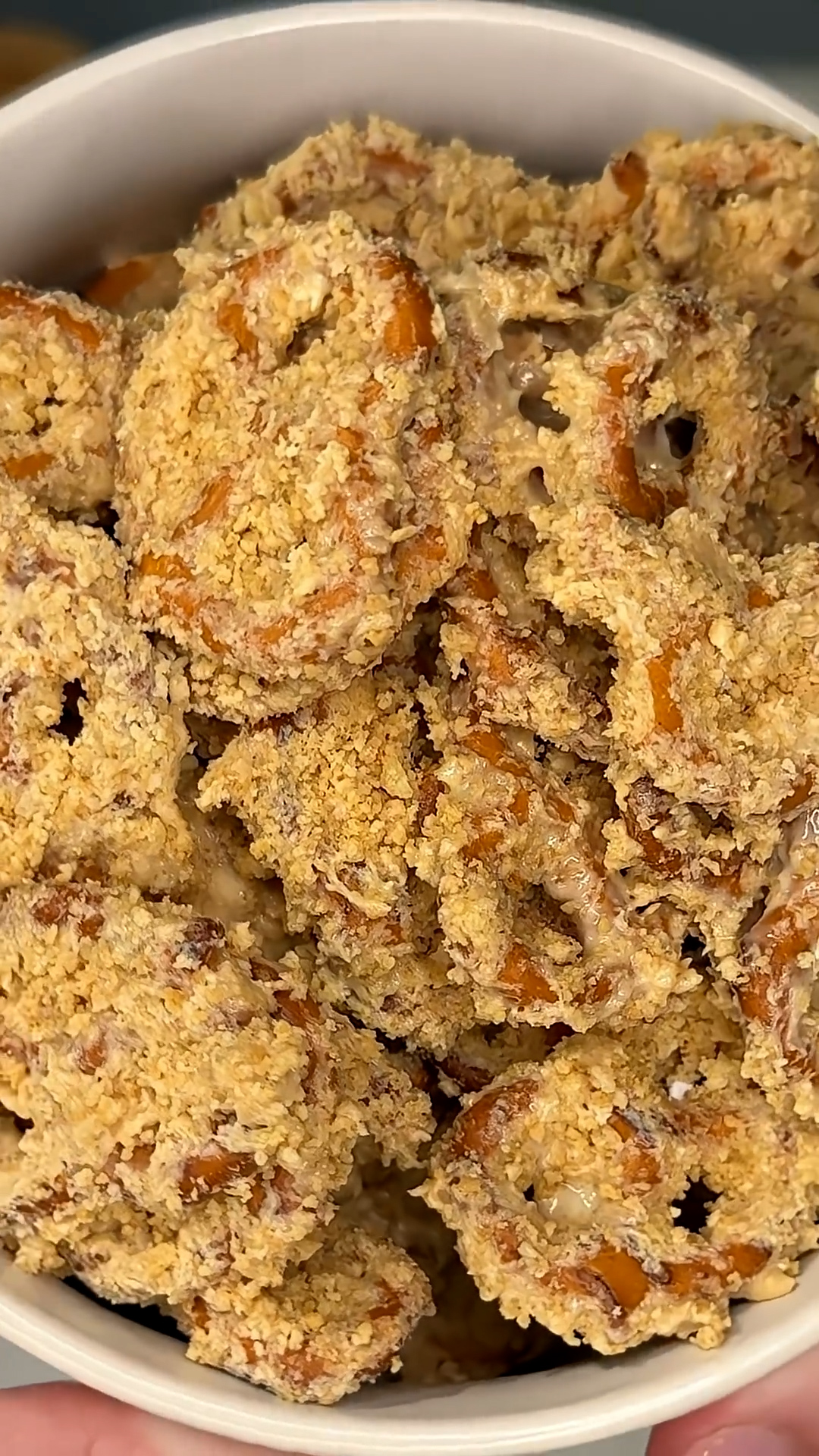 Pretzels coated in peanut butter and chocolate for a salty-sweet bite
