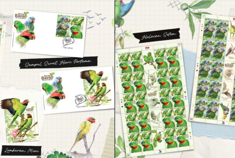 Three endangered parrot species take flight on new Pos Malaysia x ...