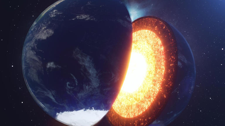 Earth’s inner core runs about as hot as the surface of the sun, near ...