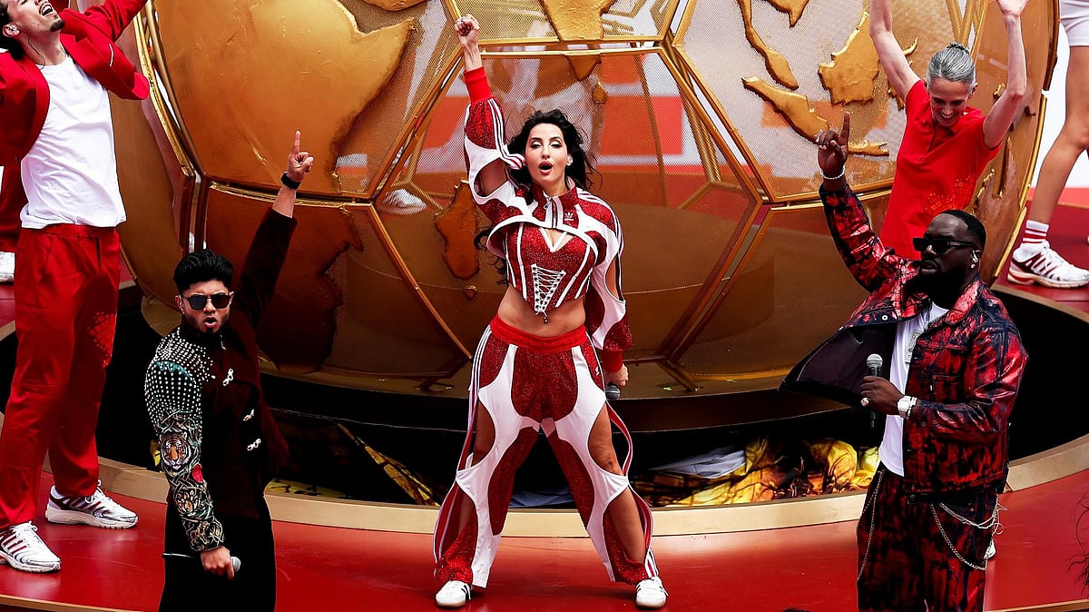 Nora Fatehi, Michael Bublé lead fiery red FIFA World Cup opening ...