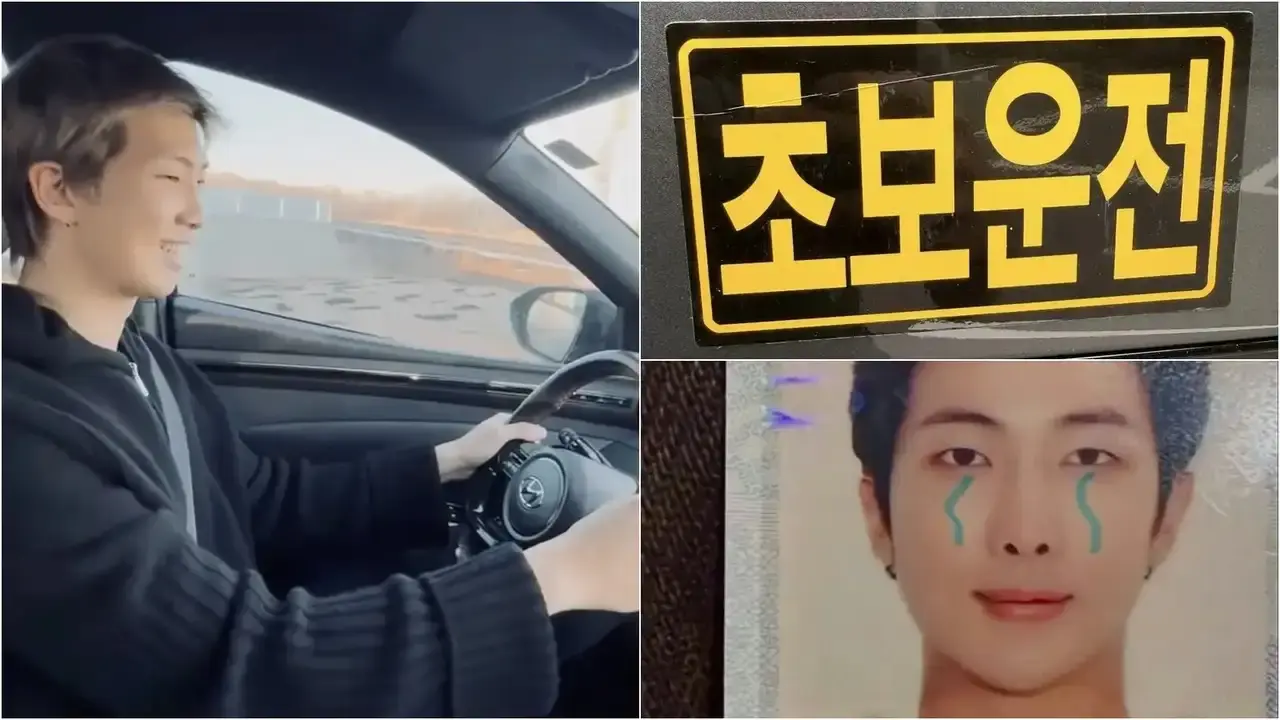 RM’s beginner driver sign has ARMYs calling him 'baby on board'
