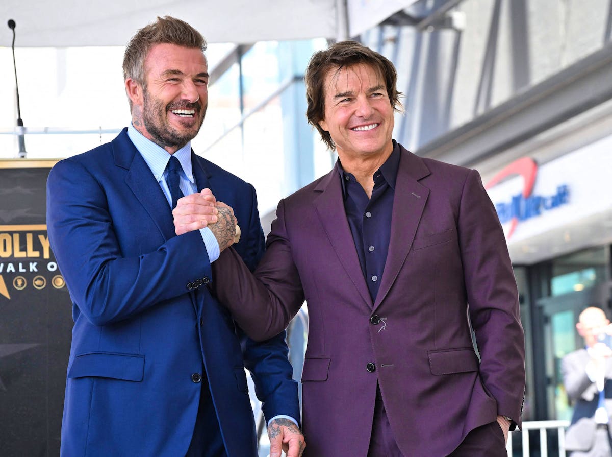Mit Tom Cruise und Victoria: David Beckham erhält Hollywoodstern