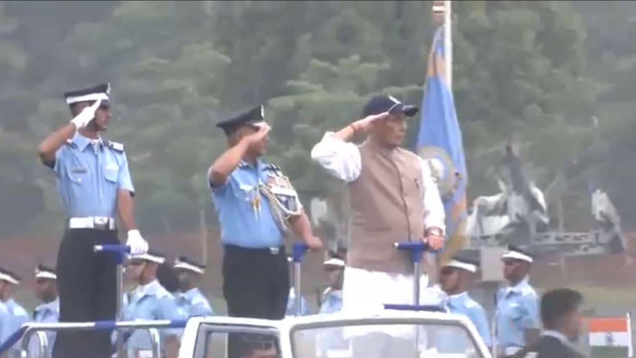 Rajnath Singh reviews combined graduation parade at Air Force Academy