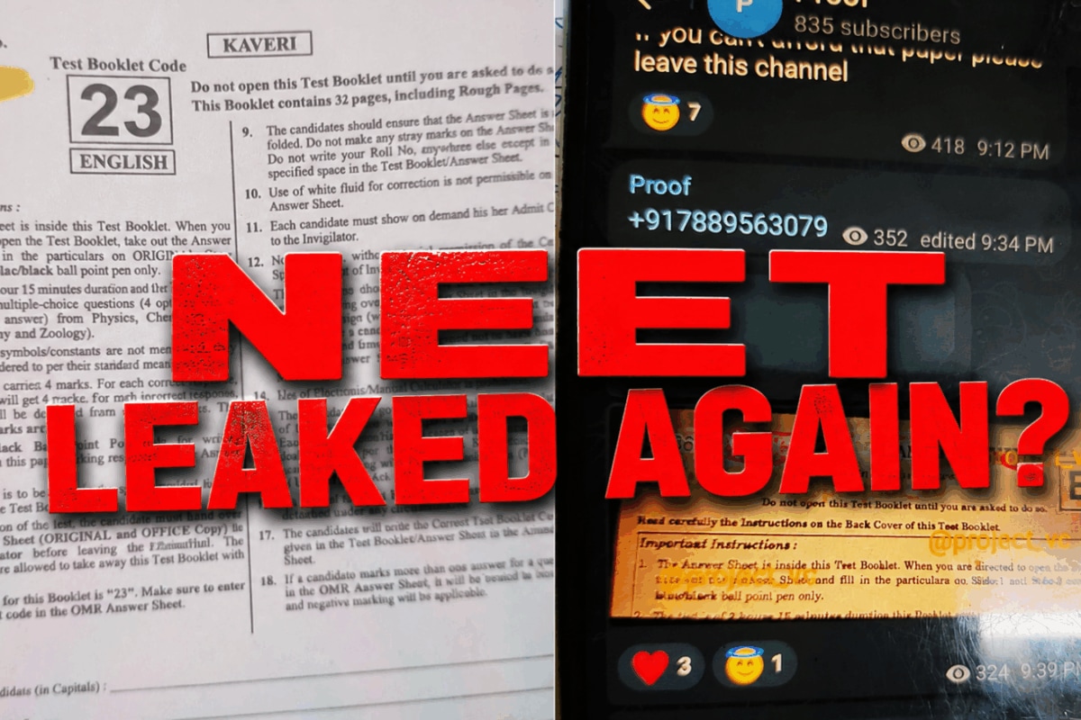 'NEET paper leaked again?' Viral exam booklet shared on Telegram sparks ...