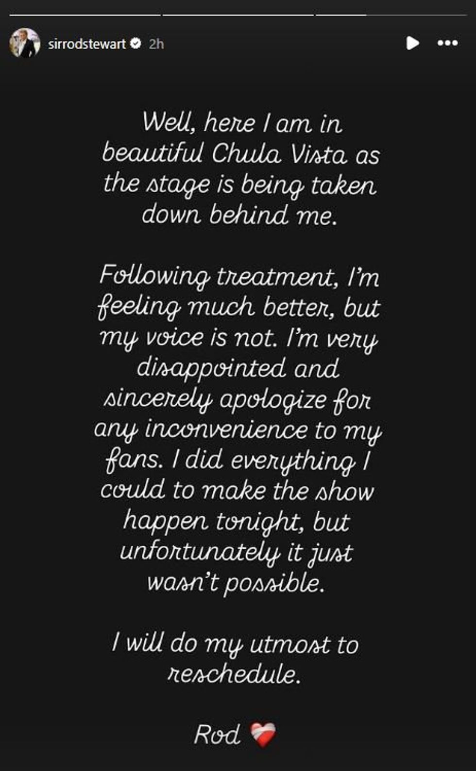 Sir Rod Stewart, 81, reveals health diagnosis as he's forced to cancel ...
