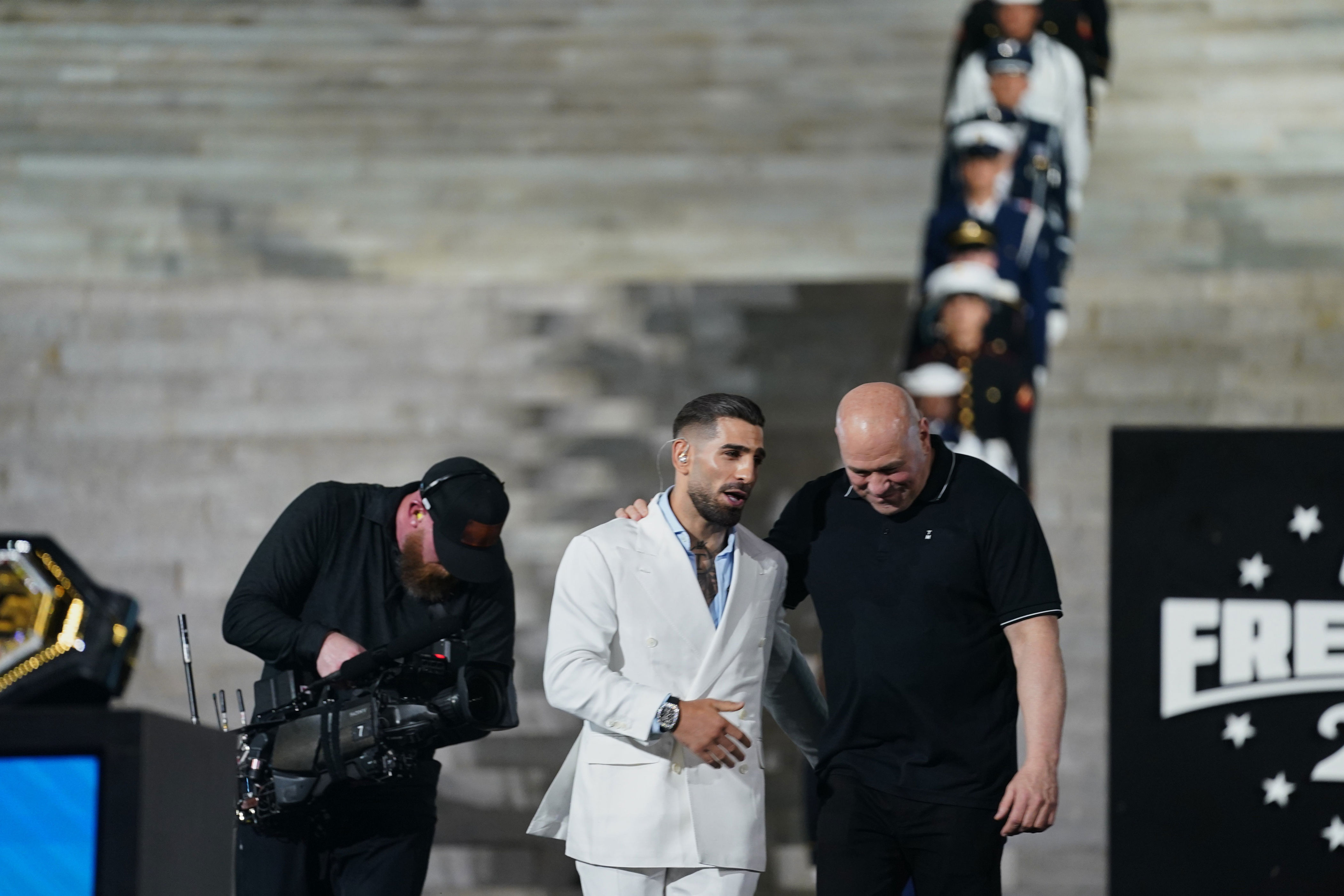 White ends UFC White House press conference after divorce insult
