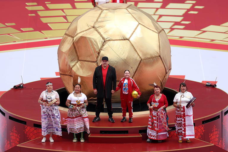 Nora Fatehi, Michael Bublé lead fiery red FIFA World Cup opening ...
