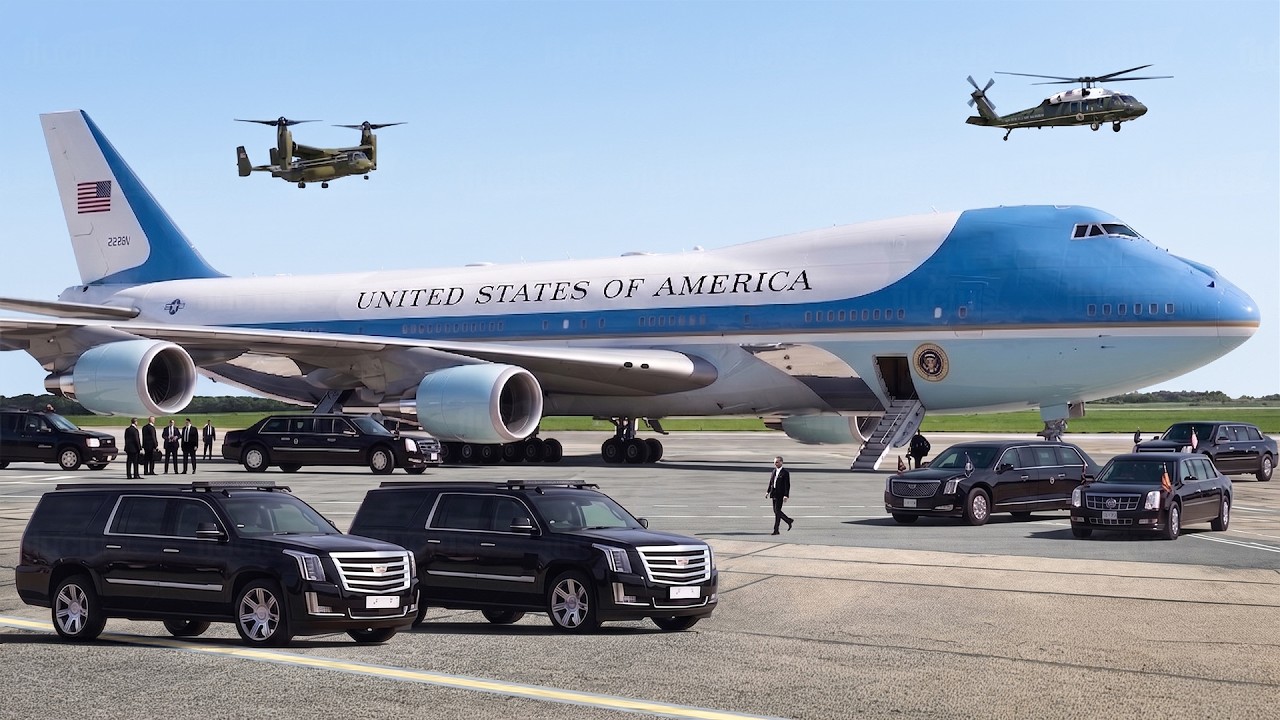 The extreme logistics operations behind moving the US presidential convoy