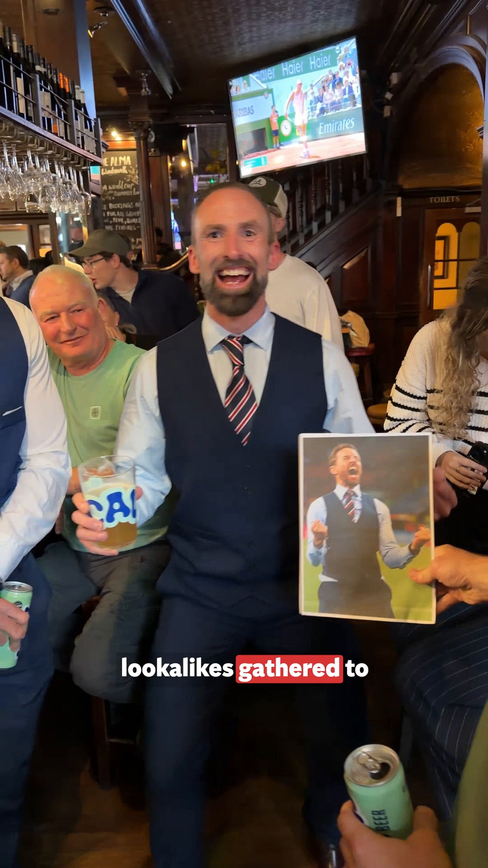 Gareth Southgate lookalikes gather for competition as World Cup kicks off