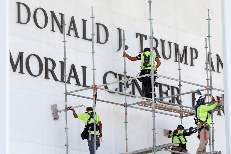 Donald Trump's name finally being torn down from Kennedy Center after ...