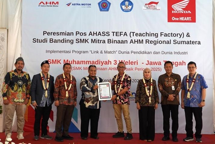 Resmikan pos AHASS TEFA, AHM jembatani siswa masuki dunia industri