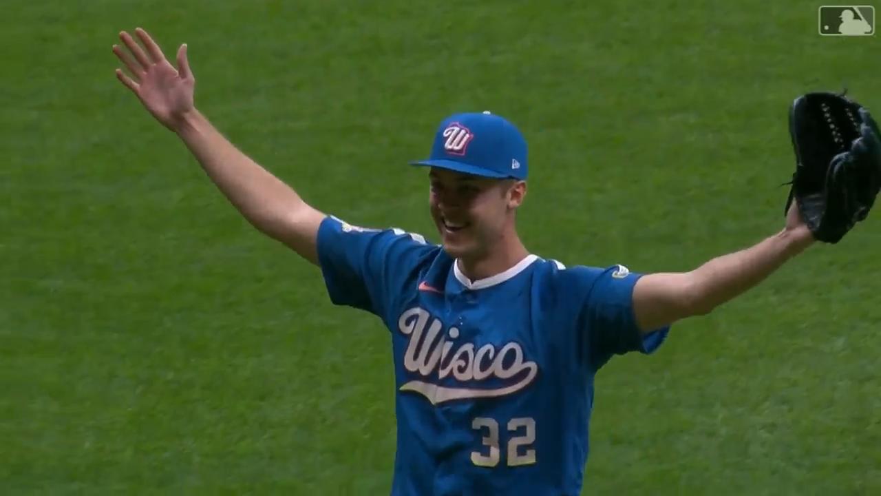 Misiorowski strikes out 15 in complete-game 1-hitter in Brewers' win ...