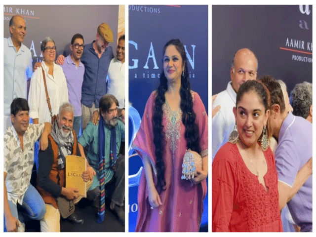 Lagaan: Stars of 'Lagaan' reunite at a special screening, showcasing ...