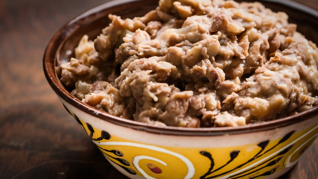 Upgrading canned refried beans with flavorful additions