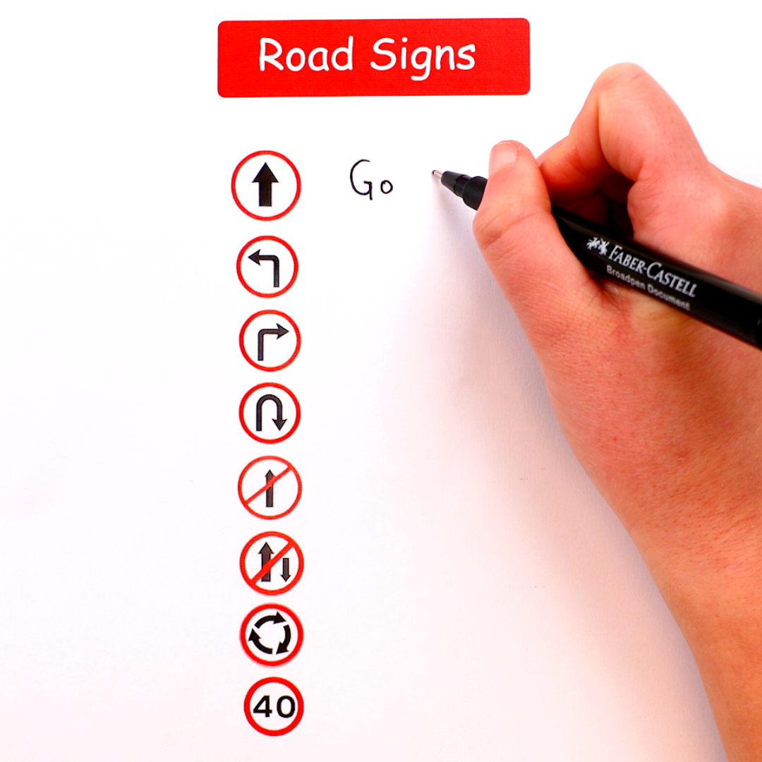 Stay safe by learning road signs 🚦