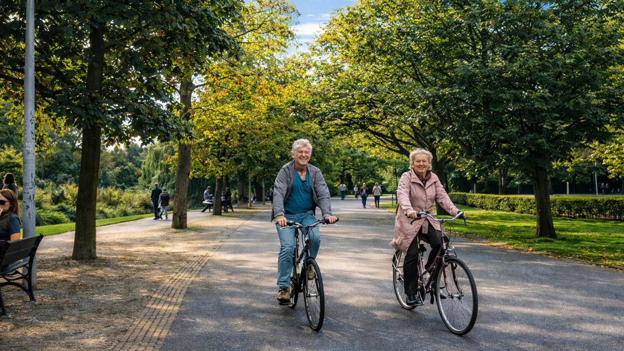 Walking through Amsterdam's most famous urban park (4K)
