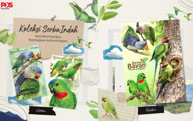 Three endangered parrot species take flight on new Pos Malaysia x ...
