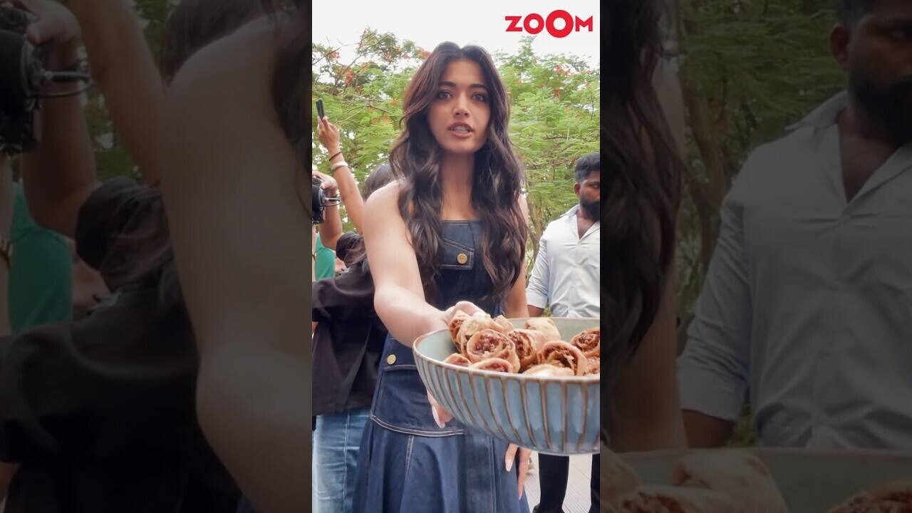 Rashmika Mandanna shares bhakharwadi as Shahid Kapoor hands out vada ...